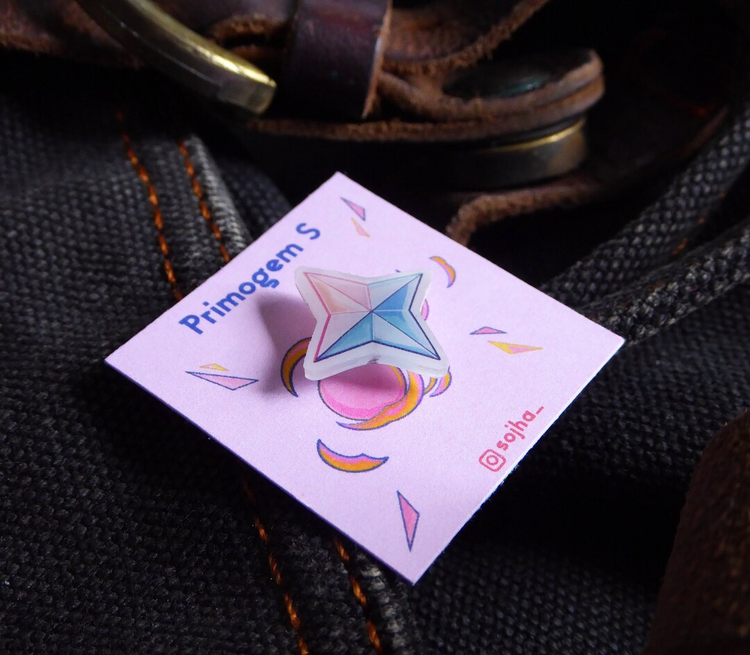 Genshin Impact Pin Primogem Pin Size S, Wish Pin, Handmade Pin, Cosplay ...