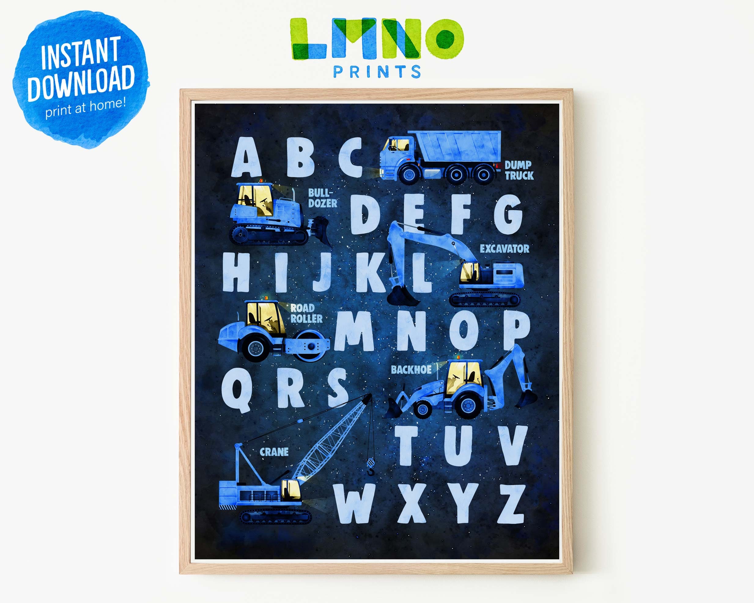 Starry Sky Alphabet Printable Watercolor Art Construction - Etsy