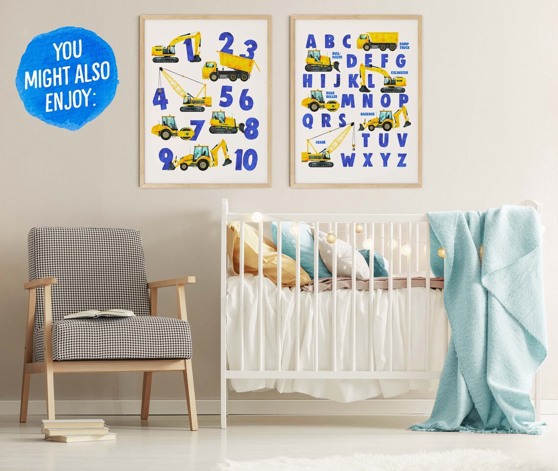 Fire Truck Alphabet Printable Watercolor Wall Art, Firefighter ABC ...