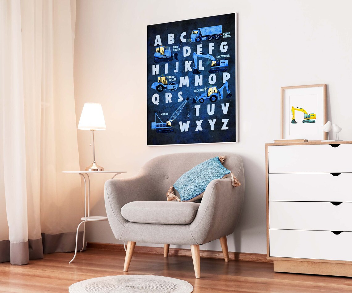 Starry Sky Alphabet Printable Watercolor Art Construction - Etsy