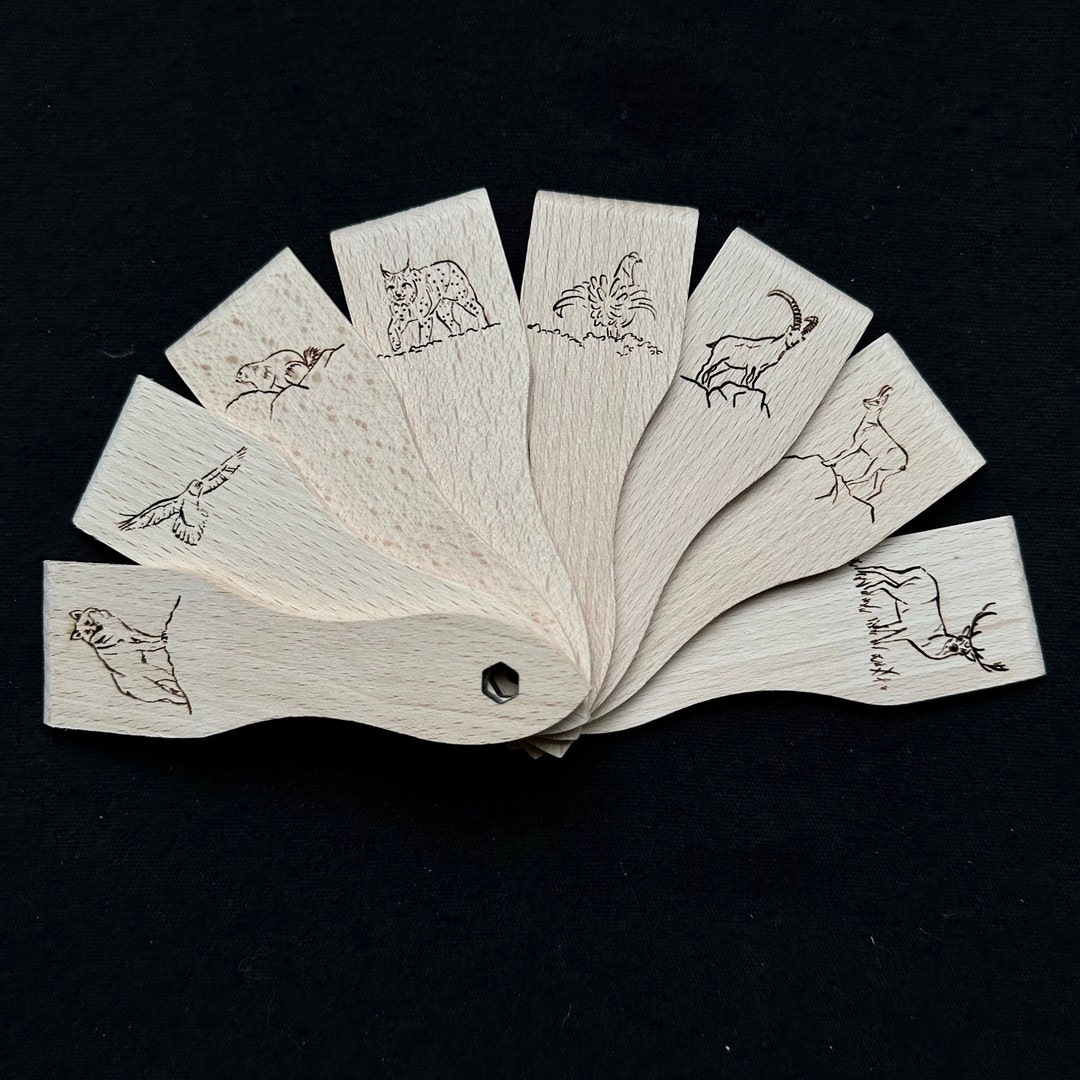 8 Engraved Raclette Spatulas the Animals of the Mountain - Etsy