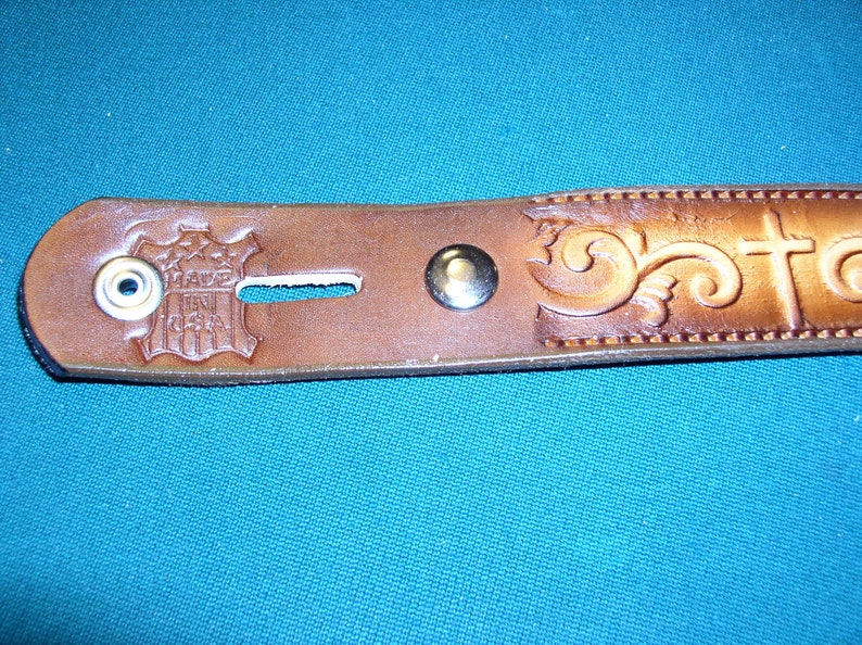 Handmade Leather Cross & Floral Belt-men or Womens- Christian- Cowhide ...