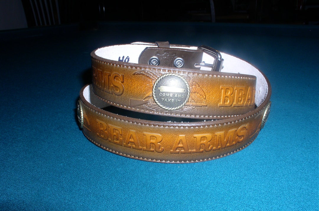 Handmade Come and Take It Bear Arms 2nd Amendment Belt - Men’s Belt ...
