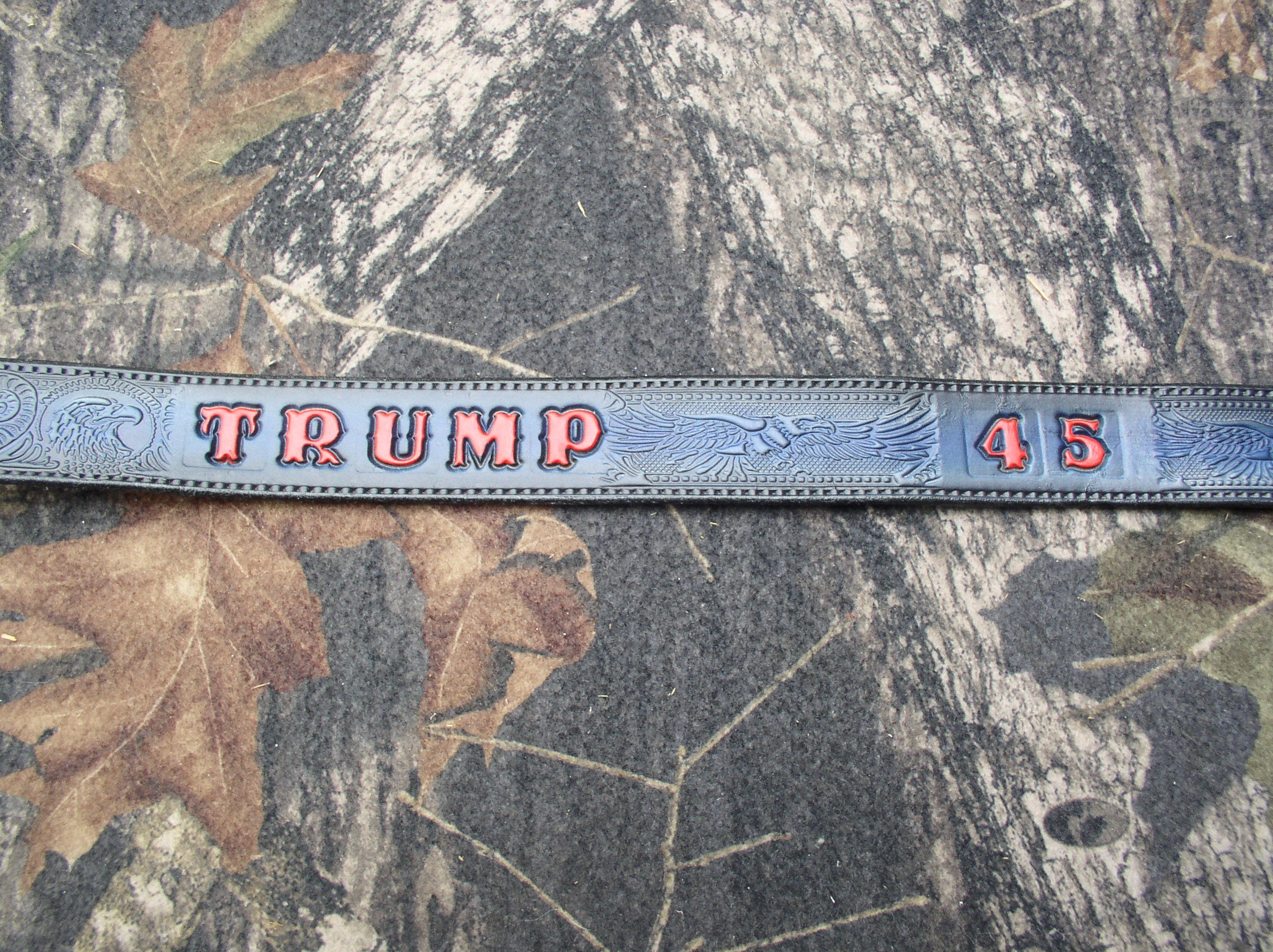 Handmade Trump 2024 Leather Belt Hand Painted Letters Cowhide Cut to ...