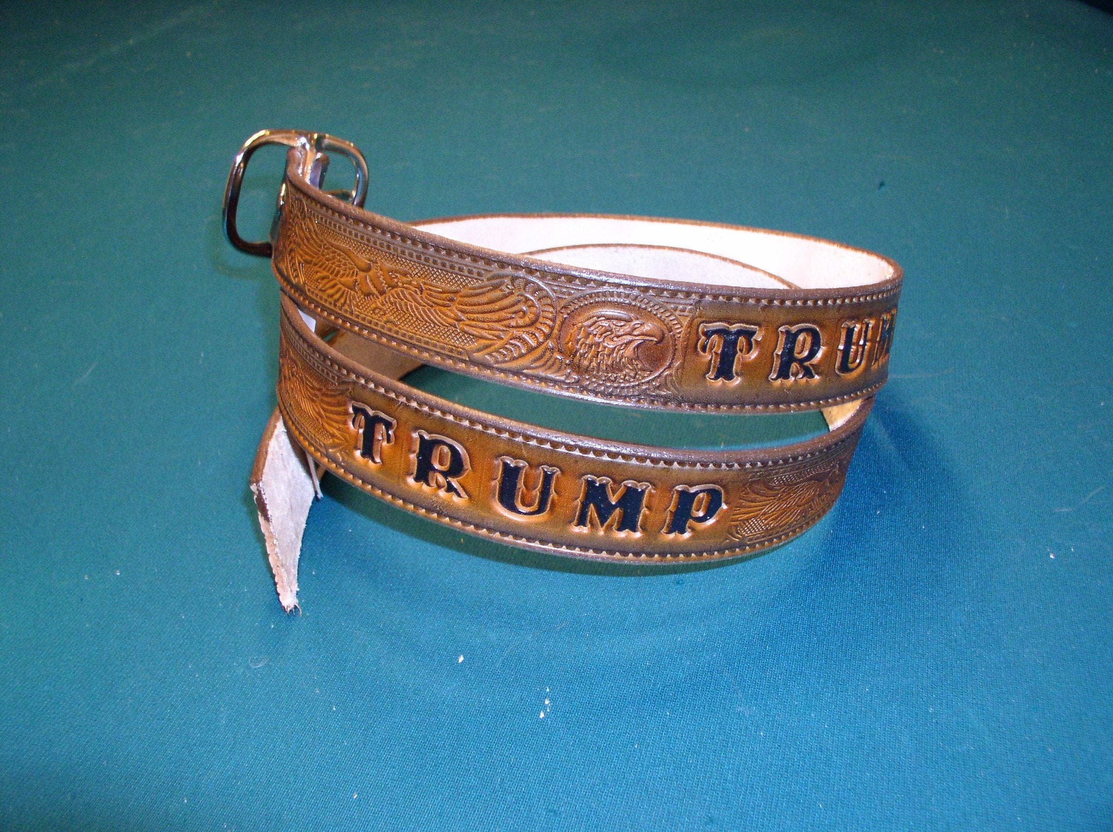 Handmade Trump 2020 & 2024 Cowhide Leather Belt Mens or Womens Cut to ...