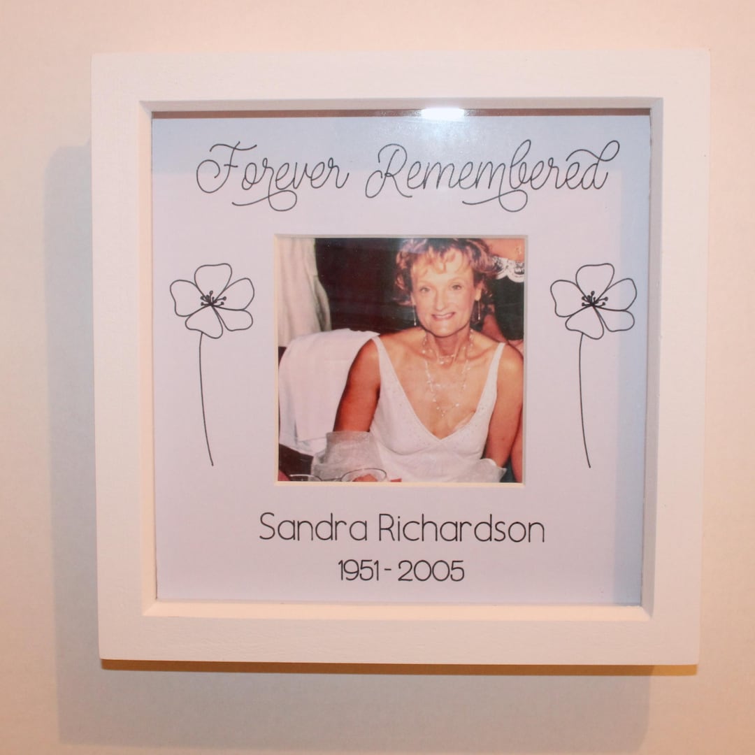 Remembrance Custom Photo Box Frame Memorial, in Remembrance, in Memory ...