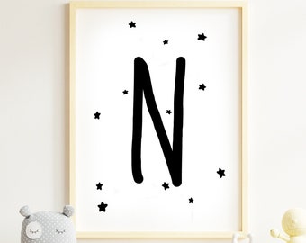 Letter N Wall Art - Etsy