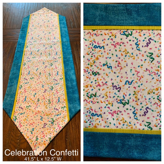 Celebration Table Runner: Confetti Free Shipping | Etsy
