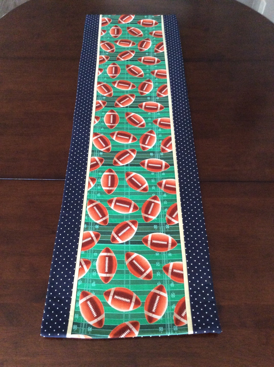 Football Table Runner: blue and Gold Team Colors, Free Shipping - Etsy