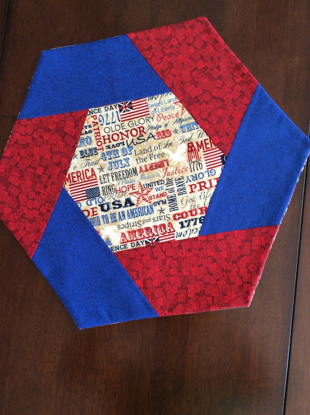 Patriotic Table Topper july 4th , Free Shipping - Etsy