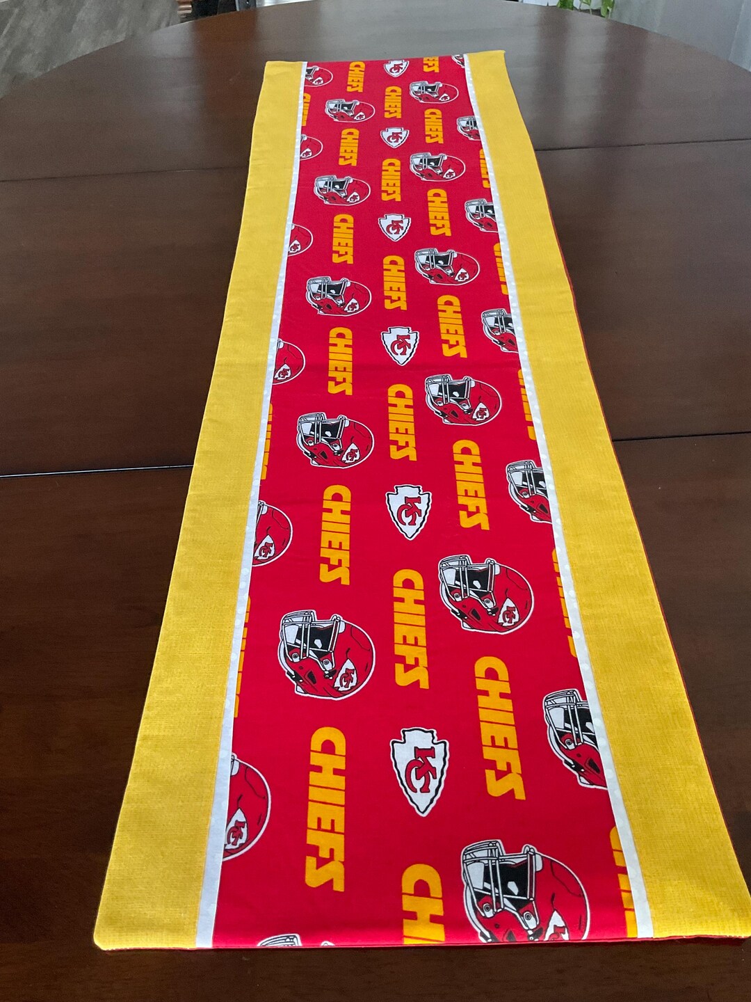 Football Table Runner: kansas City Chiefs, Free Shipping - Etsy
