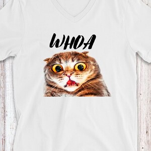 Whoa cat Funny cat scared cat Fade Resistant High | Etsy
