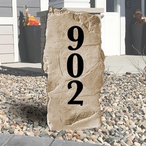 House Address Rock Standard- Engraved Stone - Custom Stone Personalized ...