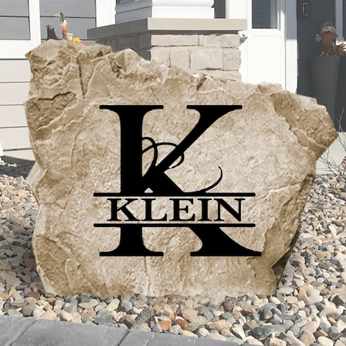 Family Name Stone Engraved Rock Personalized Garden - Etsy