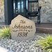 Name and Address Stone - Engraved Rock - Personalized - Garden Stone ...