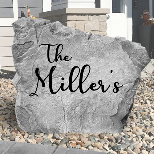 Name and Address Stone Engraved Rock Personalized Garden - Etsy