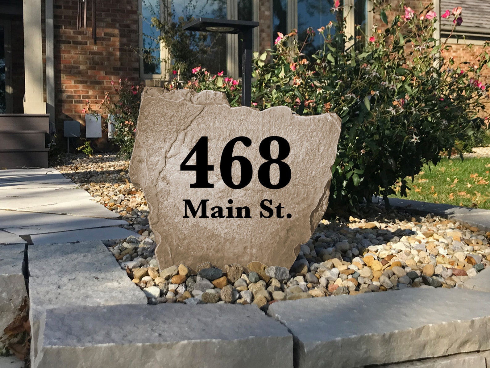 Address Stone Sign - Engraved Rock - Custom Rock Personalized ...