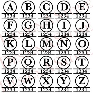 Monogram Letter and Address Rock - Engraved Stone - Personalized ...