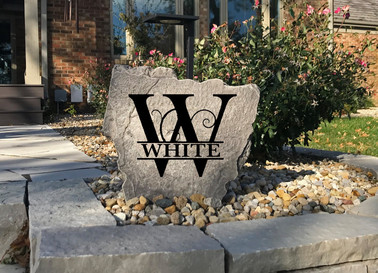 Personalized Monogram Name Rock Engraved Stone Custom - Etsy