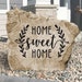 House Address Vertical Rock Engraved Stone House Number Sign Garden ...