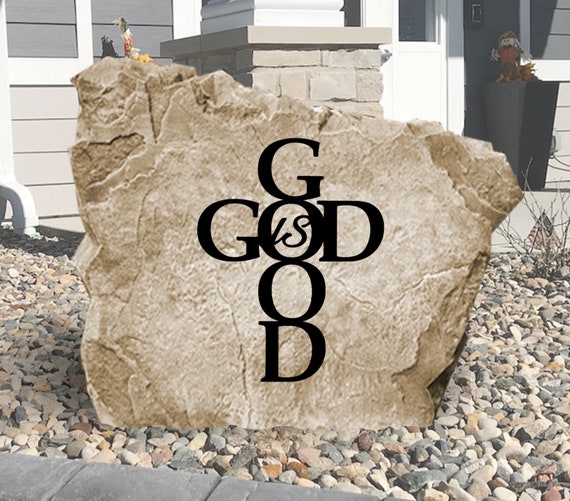 God is Good Garden Rock Landscape Stone Engraved Garden | Etsy