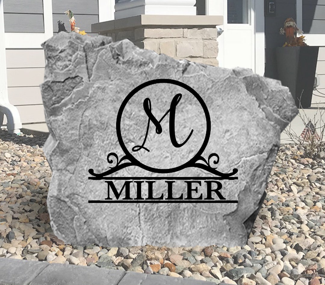 Personalized Monogram Name Rock - Engraved Rock - Personalized ...