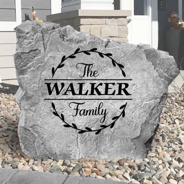 Custom Stone Yard Sign - Etsy