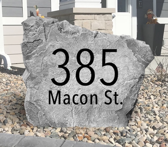 Home Décor Address Signs Address Number House Numbers Custom Stone ...