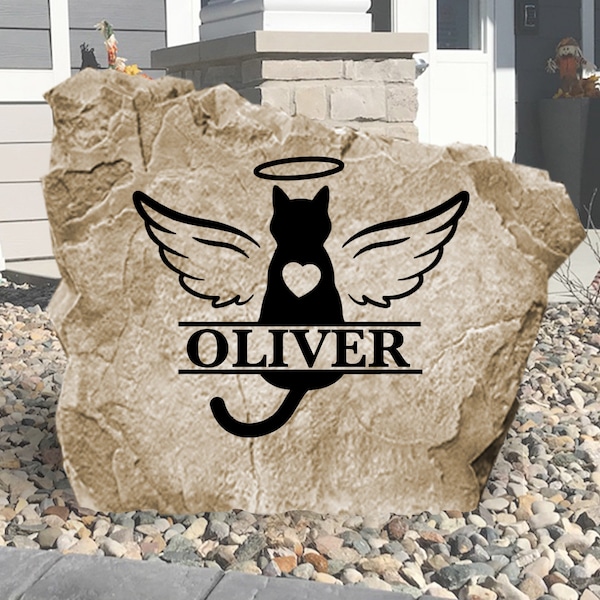 Cat Memorial Stone - Etsy