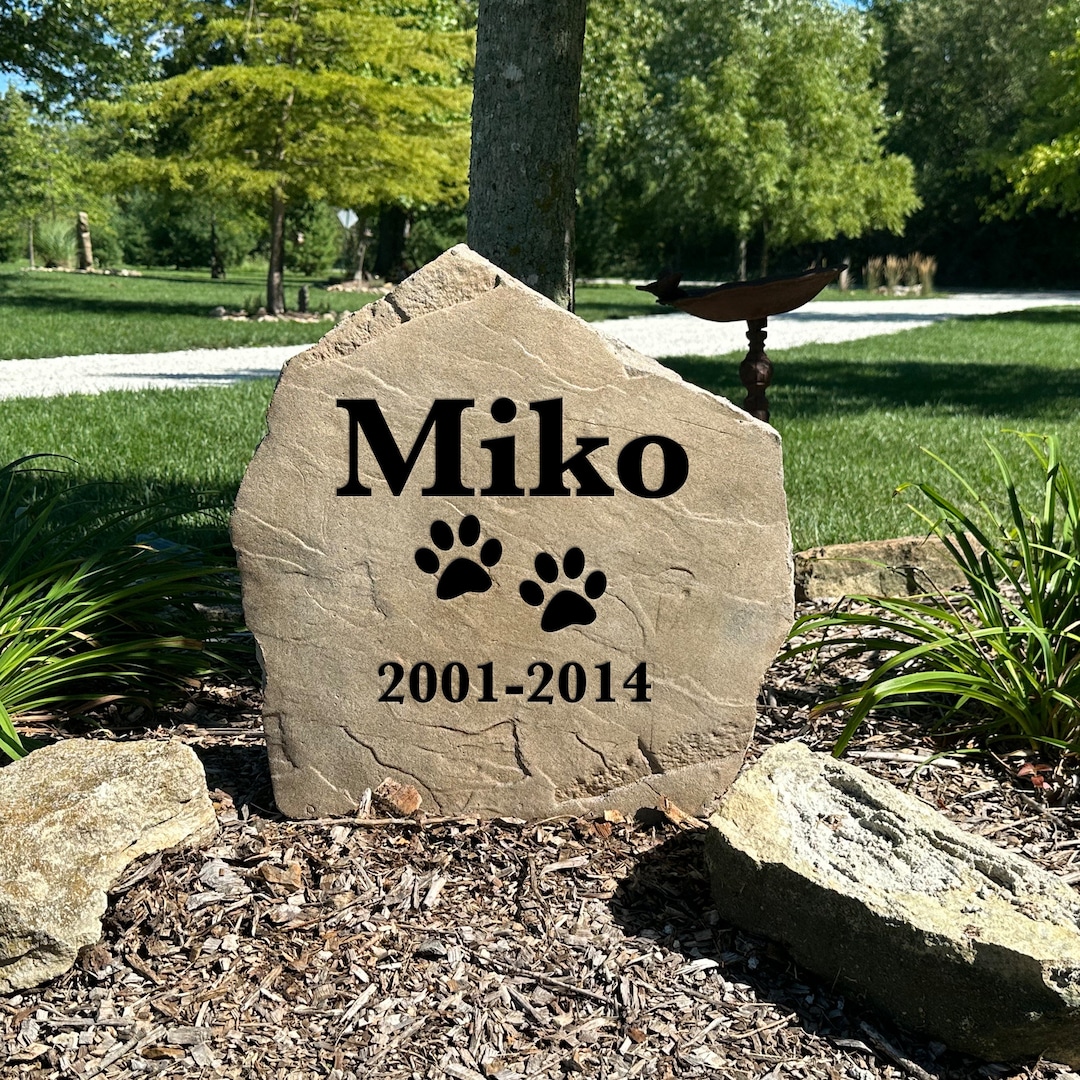 Personalized Dog Memorial Rock - Engraved Stone - Personalized - Pet ...