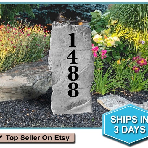 House Address Rock Standard Engraved Stone Custom Stone - Etsy