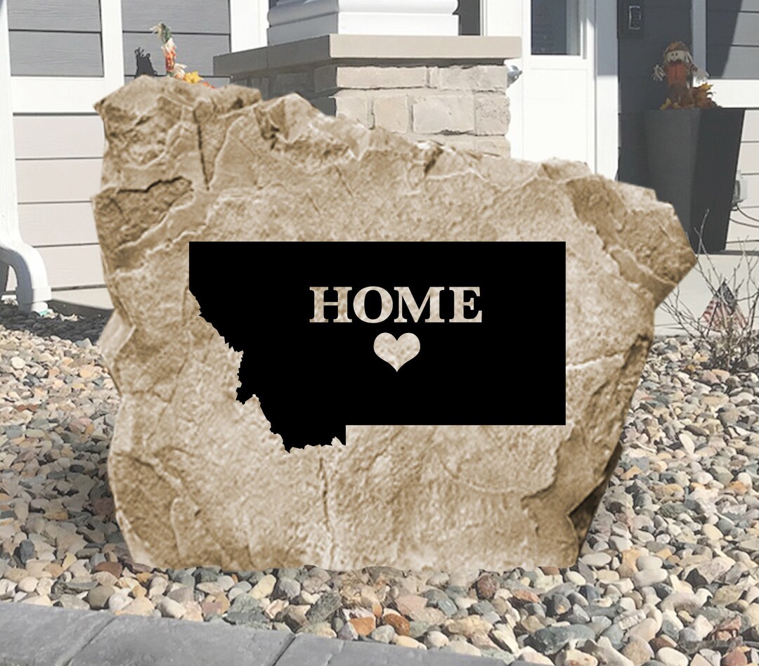 Montana State Engraved Stone Sign - Engraved - All States Available ...