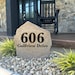 Address Stone Sign Engraved Rock Custom Rock Personalized - Etsy