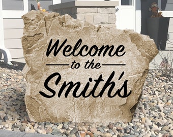 Name Stone Engraved Rock Personalized Garden Stone | Etsy