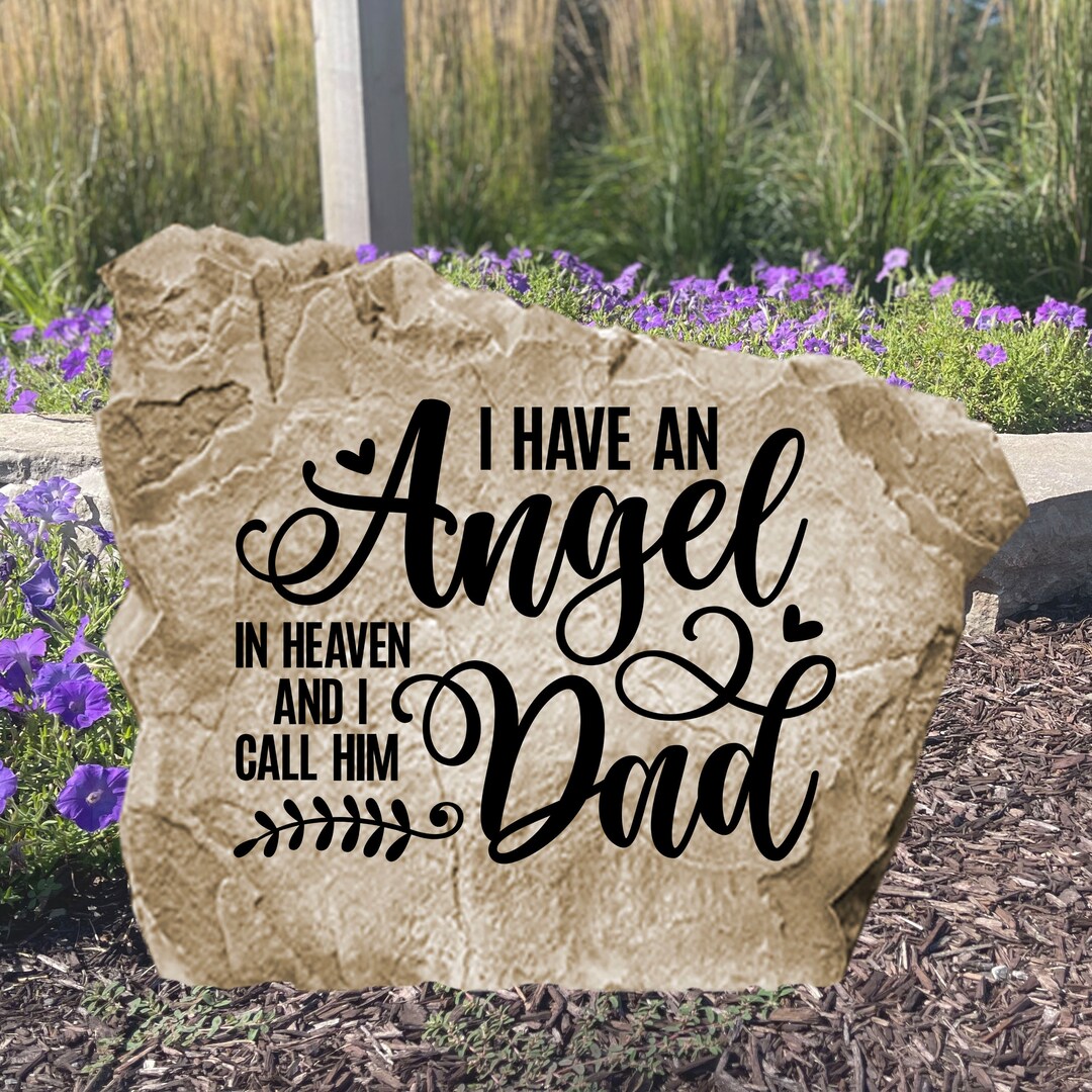 Dad Memorial Stone - Angel I Call Dad - Father Memorial Sign - Grave ...
