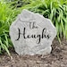 Family Name Stone Engraved Rock Personalized Garden Stone House Entry ...