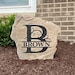 Monogram Name Stone Engraved Stone Personalized Stone Family Name Rock ...