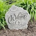 Engraved Welcome Stone Decor Welcome Landscape Rock garden Stone ...