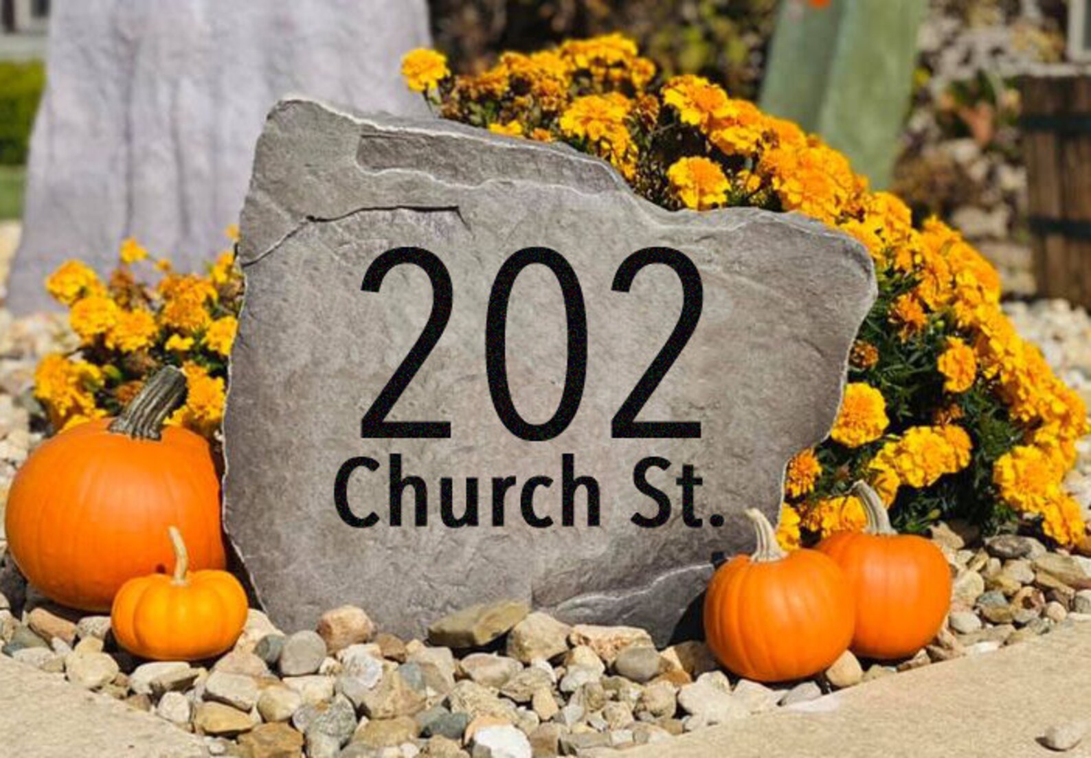 Modern House Address Rock Engraved Stone Custom Stone | Etsy