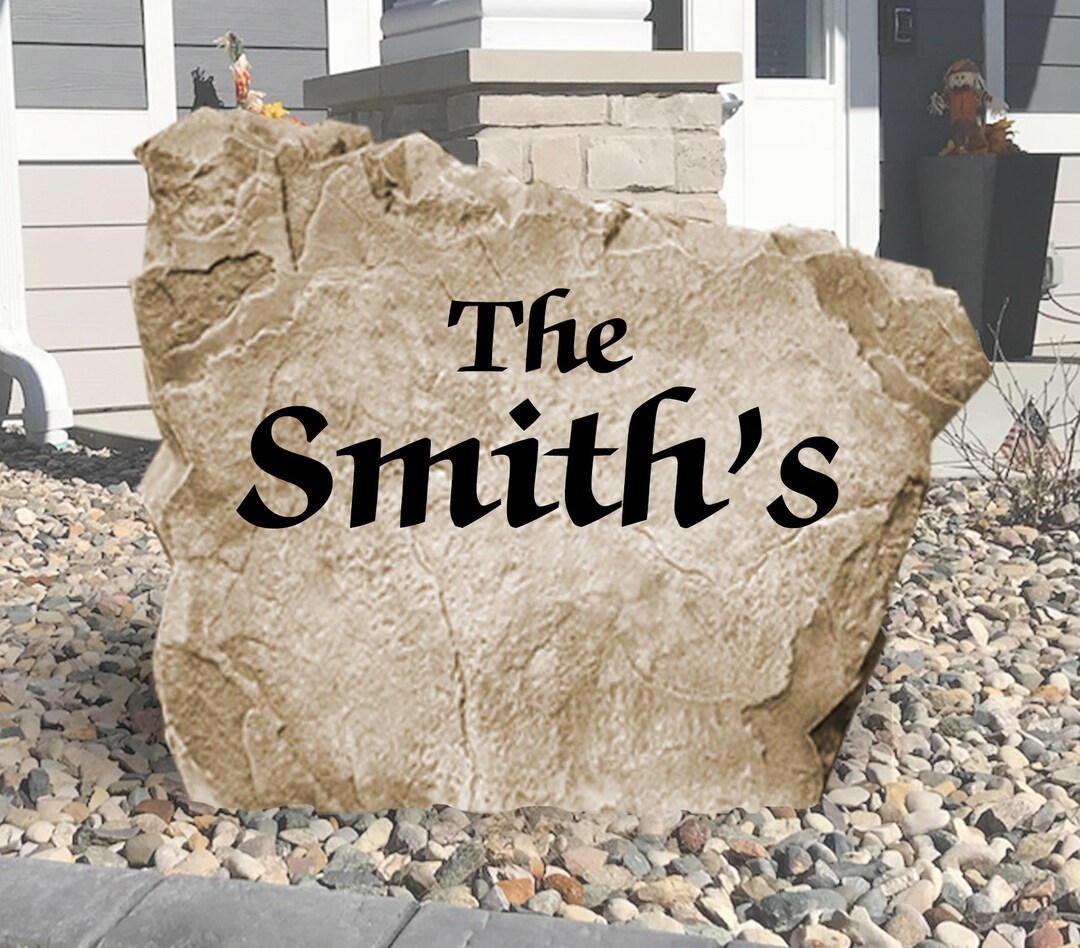 Name Stone - Engraved Rock - Personalized - Garden Stone - House Entry ...