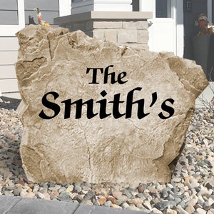 Name Stone - Personalized Engraved Rock - Garden Stone - House Entry ...