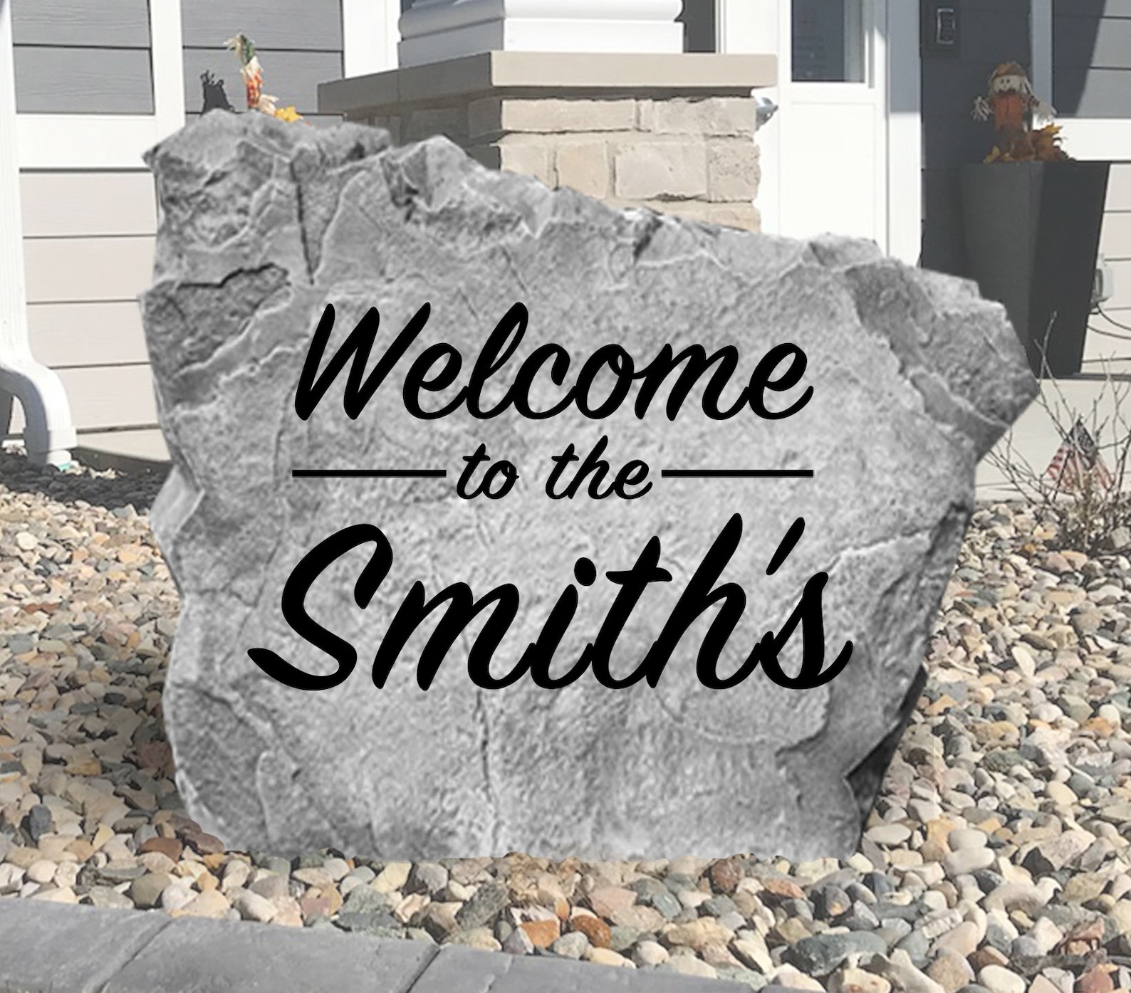 Welcome Name Stone - Custom Stone - Engraved Rock - Personalized ...