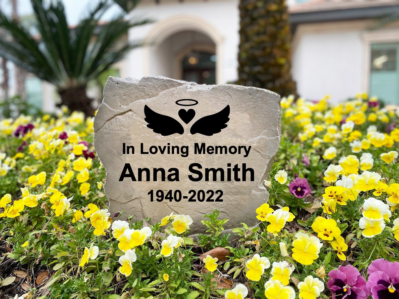 Outdoor Memorial Stone - Personalized Memorial Sign - Grave Marker ...