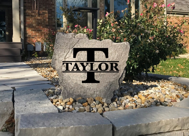 Family Name Stone Engraved Rock Personalized Gift - Etsy