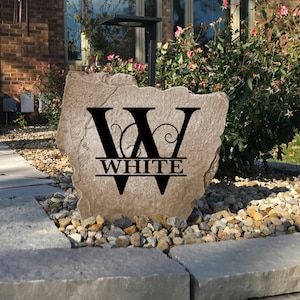 Personalized Monogram Name Rock - Engraved Stone - Custom Personalized ...