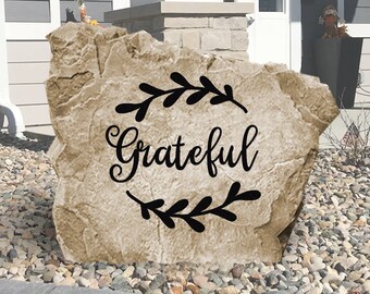 Welcome Stone Welcome Landscape Rock Engraved garden | Etsy