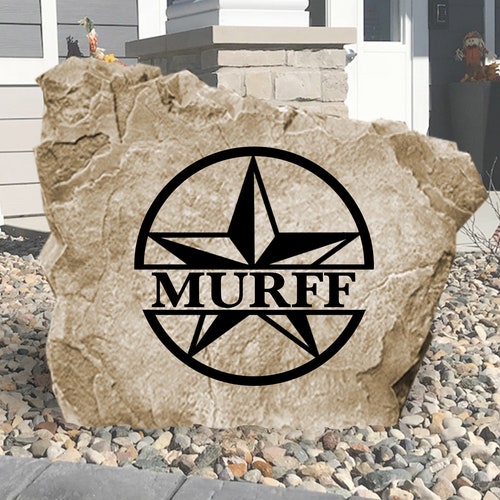 Address Stone Engraved Rock Personalized Stone Garden - Etsy