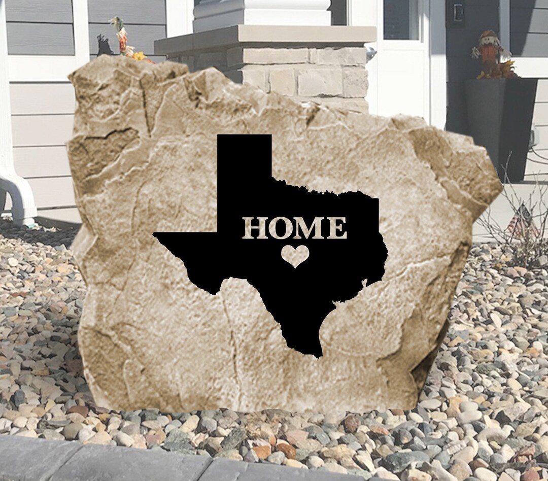 Texas Engraved Stone Sign - Engraved - All States Available - Garden ...