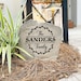 Personalized Monogram Family Name Rock Sign - Engraved Stone - Custom ...
