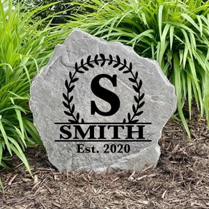 Personalized Monogram Name Rock - Engraved Stone - Personalized ...